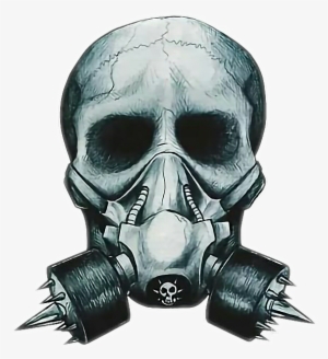 Free Stock Gasmask Drawing Apocalypse - Skull Wearing Gas Mask ...