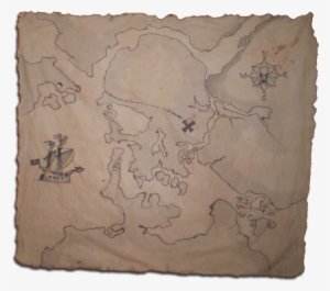 Treasure Map - Pirate Map Tablecloth - 445x393 PNG Download - PNGkit
