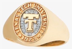 Texas Tech Women's Signet Ring With Diamonds - 800x800 PNG Download ...