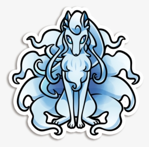 Alolan Ninetails Vinyl Sticker - Ninetales - 500x500 PNG Download - PNGkit