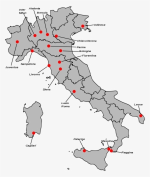 Serie A Teams Map 2017 - 513x600 PNG Download - PNGkit