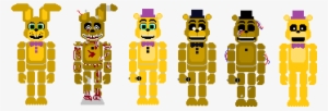 Every Version Of The Golden Animatronics - Eh - 1086x396 PNG Download ...