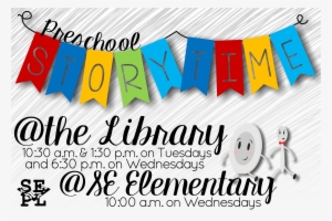 Preschool Story Time - Seneca East Public Library - 4000x2667 PNG ...