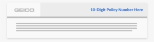 Where Do I Find My Policy Number - Geico - 648x236 PNG Download - PNGkit