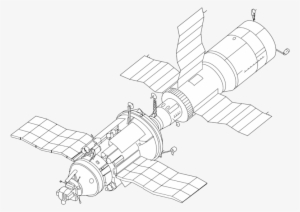 Salyut 7 And Cosmos 1686 Drawing - Salyut 7 Png - 800x590 PNG Download ...