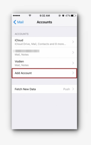 4 Click Add Account - Iphone - 320x511 PNG Download - PNGkit