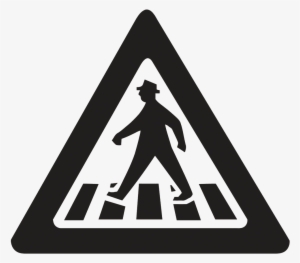 Black Pedestrian Safety Sign Pattern - German Crosswalk Sign - 1024x919 ...
