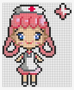 Cute Nurse Joy Perler Bead Pattern / Bead Sprite - Nurse Joy Pixel Art ...