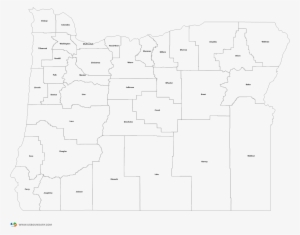 Oregon Counties Outline Map - Diagram - 1584x1123 PNG Download - PNGkit