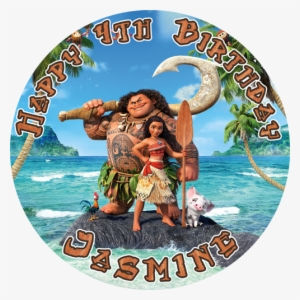 Moana Round Round Edible Cake Topper - Acco Brands Moana Wall Calendar ...