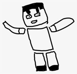 Draw Minecraft Man - 600x574 PNG Download - PNGkit