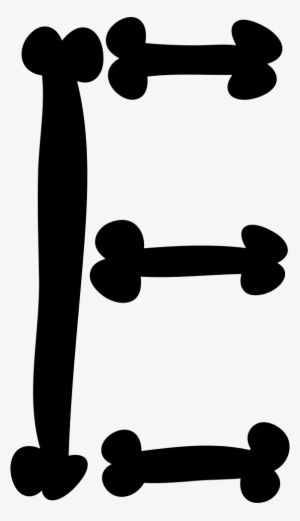 Letter E Of Bones Typography Comments - Tipografia De Huesos - 564x980 ...