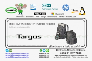 Targus Cvr600 16 Groove Backpack, Black - 1000x667 PNG Download - PNGkit