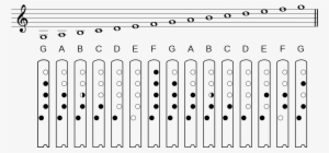 Low Register Flute Fingering Chart - 1200x600 PNG Download - PNGkit
