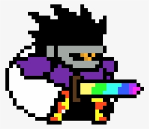 Dark Matter Swordsman In Colour - Pixel Art - 540x520 PNG Download - PNGkit