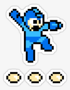 Mega Man Sticker - Mega Man Pixel Jump - 375x375 PNG Download - PNGkit