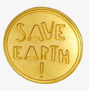Save Earth Pin, Gold - Coin - 600x600 PNG Download - PNGkit
