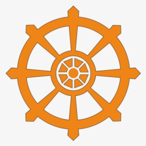 The Eight Spoked Dharma Chakra Represents The Noble - Buddhist Flag And ...