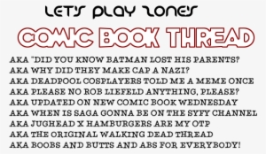 The Comic Book Thread - Book - 500x300 PNG Download - PNGkit