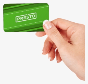 Hand Holding The Green Presto Card - Presto Card - 832x760 PNG Download ...