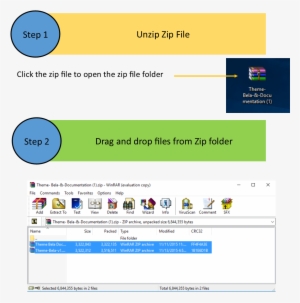 Unzipping Compress File Using Rar - Winrar - 1086x1078 PNG Download - PNGkit