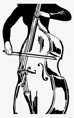 Cello Coloring Page - Double Bass Black And White - 1021x1600 PNG ...