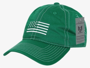 New Kelly Green Baseball Cap W White Usa Flag Patriotic - Rapid ...