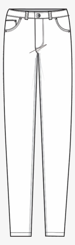 Skinny Jeans Technical Drawing - Pocket - 500x791 PNG Download - PNGkit