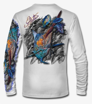 Blue Marlin Shirt White Back Jason Mathias - Shirt - 1200x1200 PNG ...
