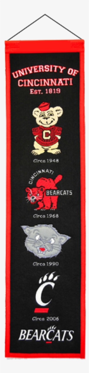 Ncaa Cincinnati Bearcats Wool Heritage Banner (1) - 500x500 PNG ...