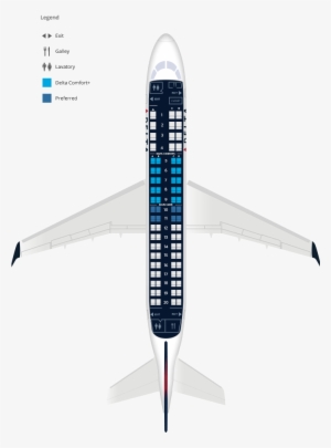 Embraer Erj-175 - Delta A220 Seat Map - 696x1084 PNG Download - PNGkit