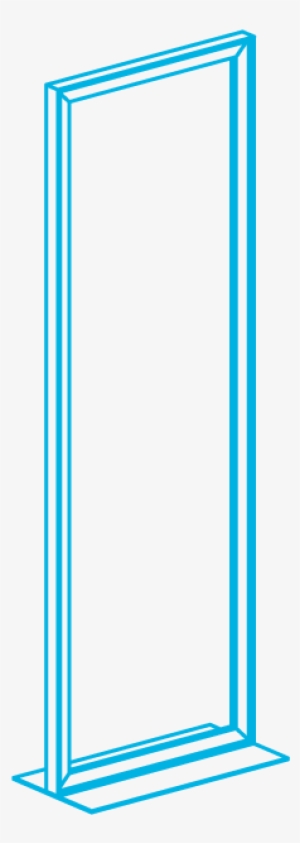 Double Sided Fabric Frame - Electric Blue - 330x625 PNG Download - PNGkit