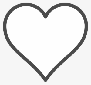 Outline - White Love Heart Vector - 600x557 PNG Download - PNGkit