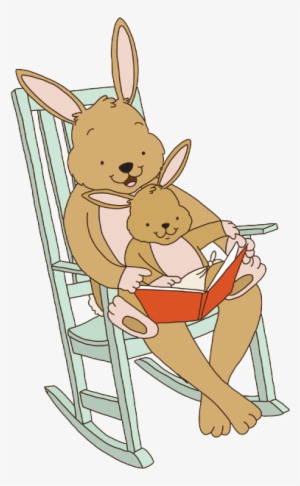 Reading With A Child - Bunny Reading Clip Art - 400x639 PNG Download ...