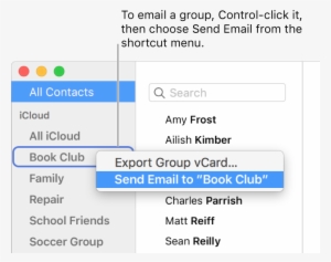 The Contacts Sidebar Showing The Pop-up Menu With The - Email - 745x591 ...
