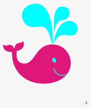 Pink And Aqua Whale Clip Art - Silhouette Whale Clipart - 498x594 PNG Download - PNGkit