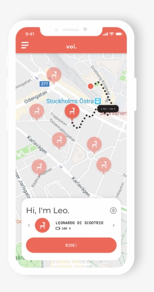 Find - Scooter Map Voi - 934x1656 PNG Download - PNGkit