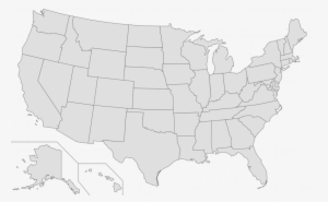 Us Map Transparent Background Grey Map Usa Png Hi - Black Map Of Us ...