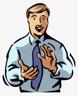 Businessman Clapping Royalty Free Vector Clip Art Illustration ...