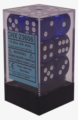 Translucent Blue With White 16mm D6 - Box - 1510x1800 PNG Download - PNGkit