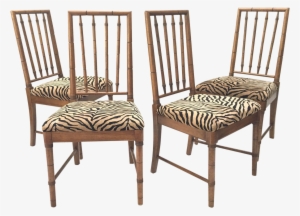 Bamboo Tiger Print Dining Chairs - Chair - 1627x1172 PNG Download - PNGkit