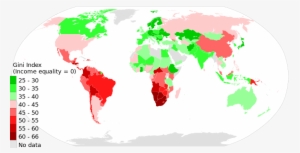 Gini Index World Map In 2014, Income Inequality By - Latest Map Gdp Per ...