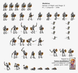 Skeleton Sprite Sheet Png - 620x590 PNG Download - PNGkit