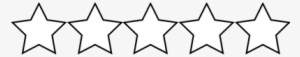 5 White Star Clear Background - Line Art - 640x400 PNG Download - PNGkit