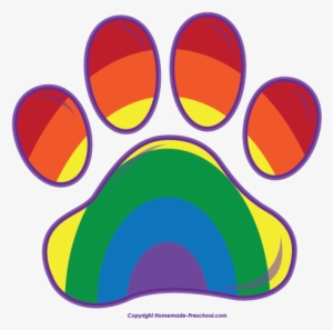 Rainbow Clipart Dog - Rainbow Dog Paw Print - 3858x4822 PNG Download ...