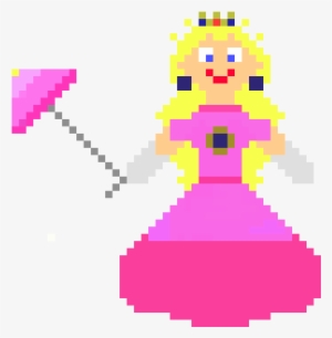 Princess Peach/toadstool - Pixel Art - 530x500 PNG Download - PNGkit