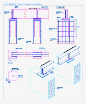 Steel Beam To Concrete Wall Connection Steel Columns, - Steel Beam To ...