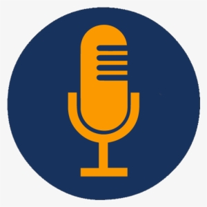 Blue Circle With Orange Microphone - Emblem - 506x506 PNG Download - PNGkit