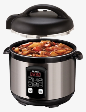 Pressure Cooker Unit With Food - Big Boss 5 Quart Stainless Steel ...