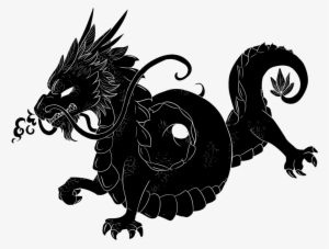 Eastern Dragon Design - Eastern Dragon Black And White - 1024x768 PNG ...